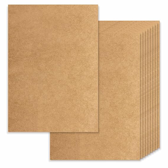 ARTYSCALE 300 GSM A4 Kraft/Craft Paper Sheets (Brown Color Cardboard ...