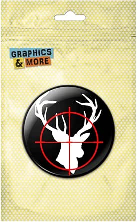 Amazon.com: Deer Buck Hunting Pinback Button Pin Badge : Clothing ...