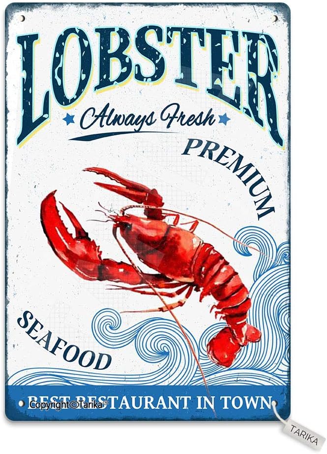 Amazon.com: New Vintage Retro Metal Tin Sign The Lobster Pot Fresh from ...