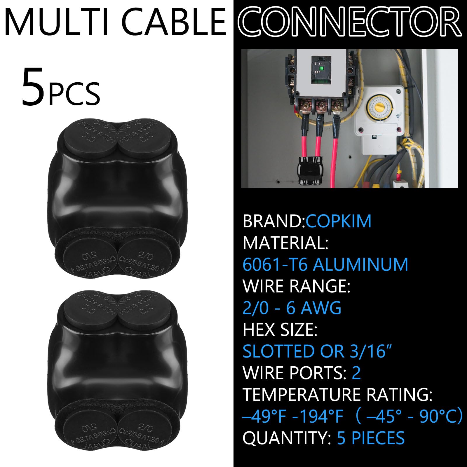 Snapklik.com : Copkim Insulated Wire Connectors Multi Splice Connector ...