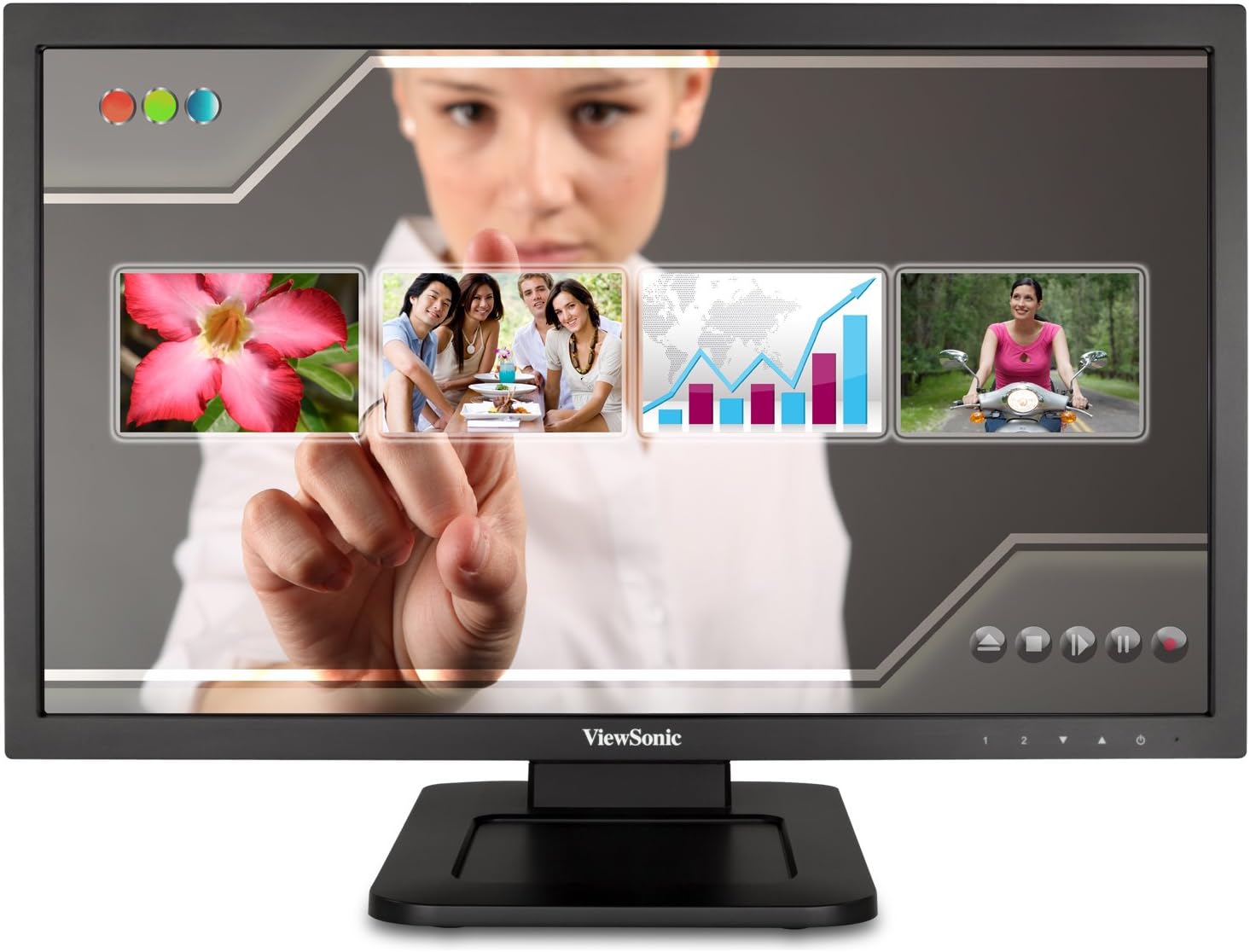 Amazon.com: ViewSonic TD2220 22 Inch 1080p Dual-Point Optical Touch ...