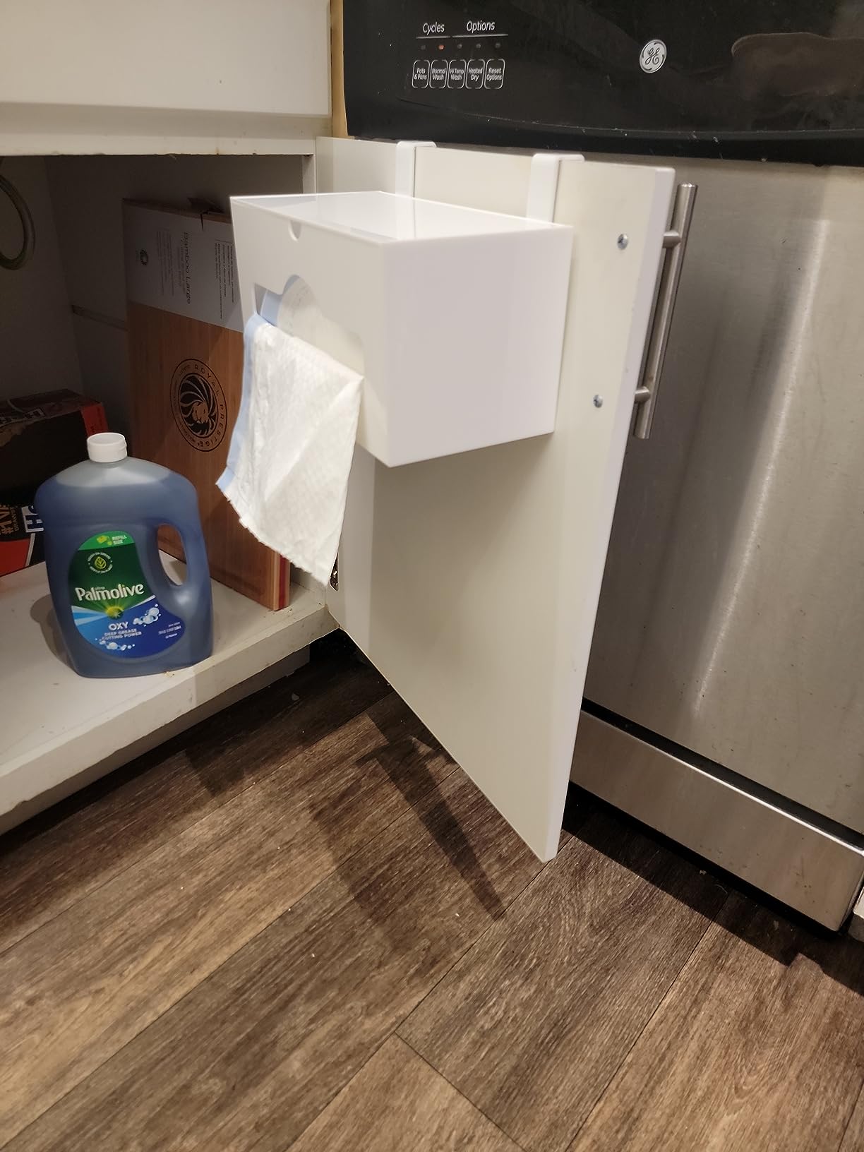 Amazon.com: Essential BEMO - Trash Bag Holder Cabinet Door - Trash Bag ...