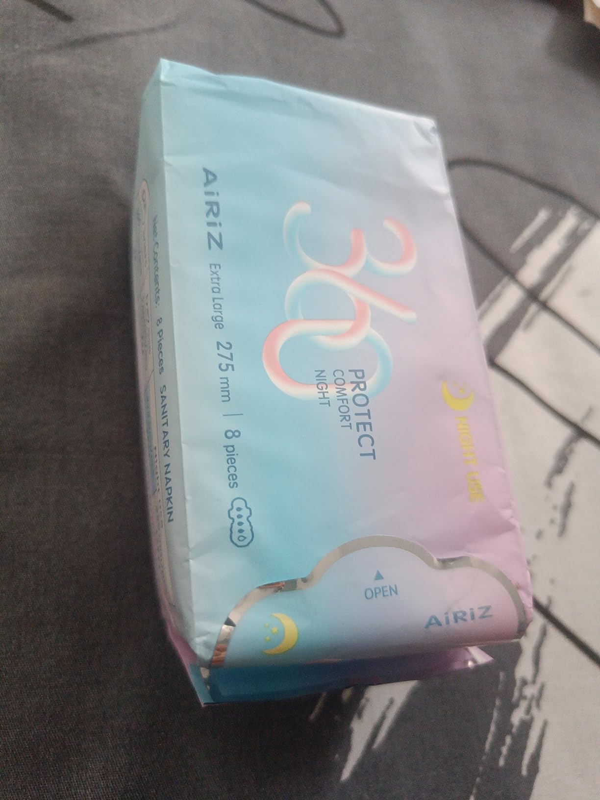 Buy AIRIZ Active Oxygen and Negative Ion Sanitary Napkin for Night - 24 ...