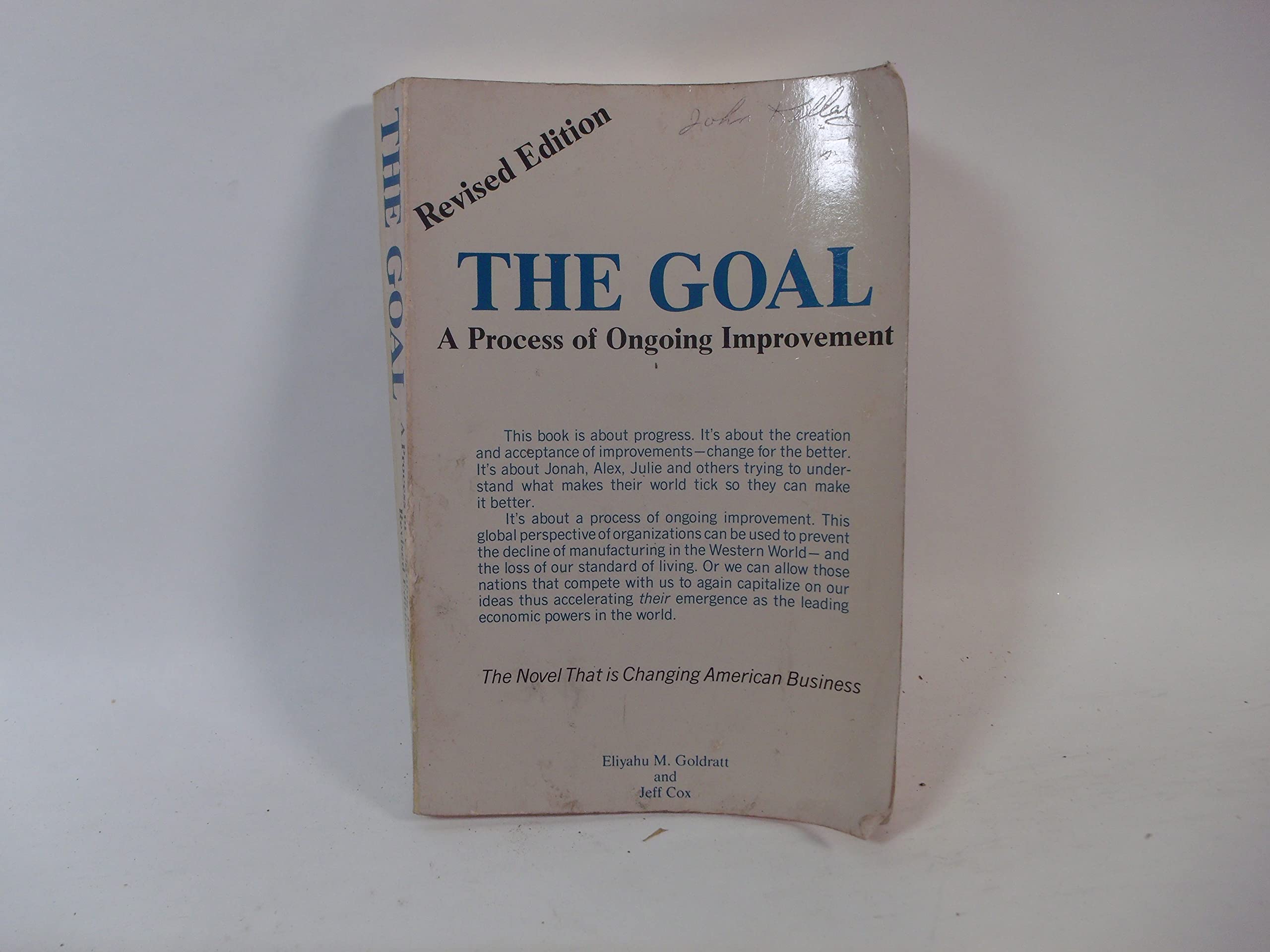 The goal: A process of ongoing improvement: Goldratt, Eliyahu M ...