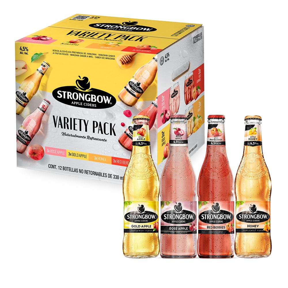 Strongbow Sidra Variety, 330 ml, Paquete de 12 : Amazon.com.mx