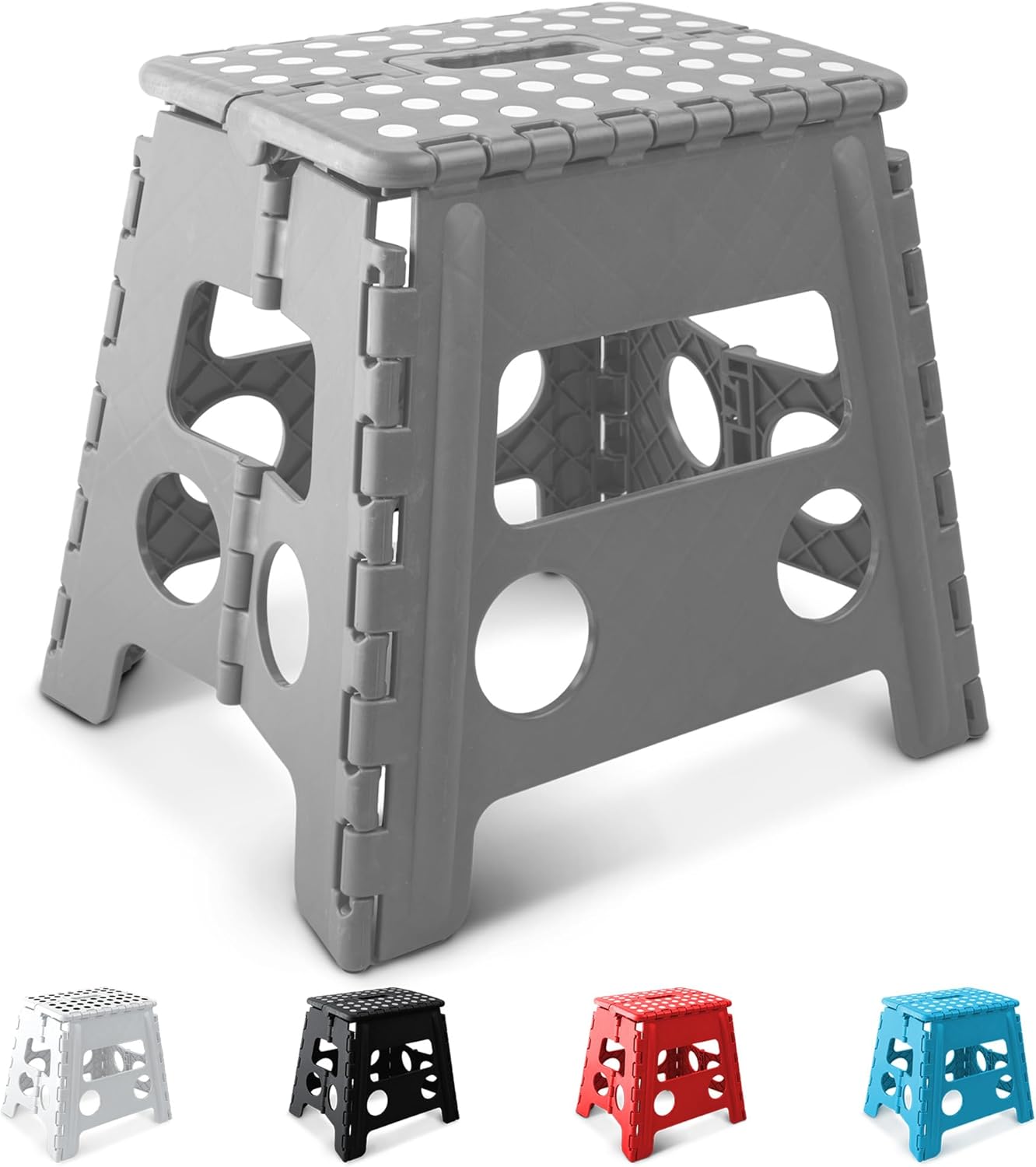 KEPLIN 13 Inch Heavy Duty Folding Step Stool | Non-Slip Foldable ...