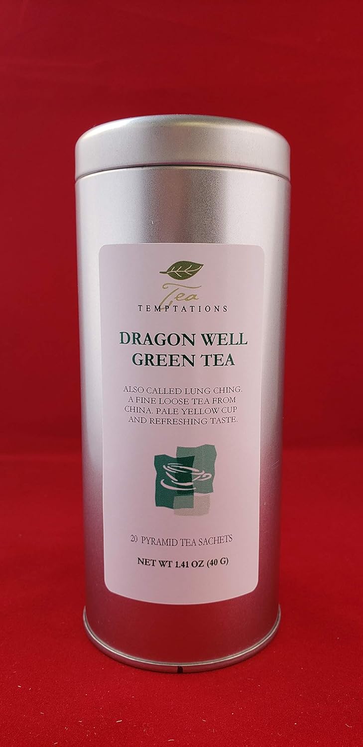 Amazon.com : Dragon Well (Lung Ching) Green Ta in Pyramid Sachets (2 ...