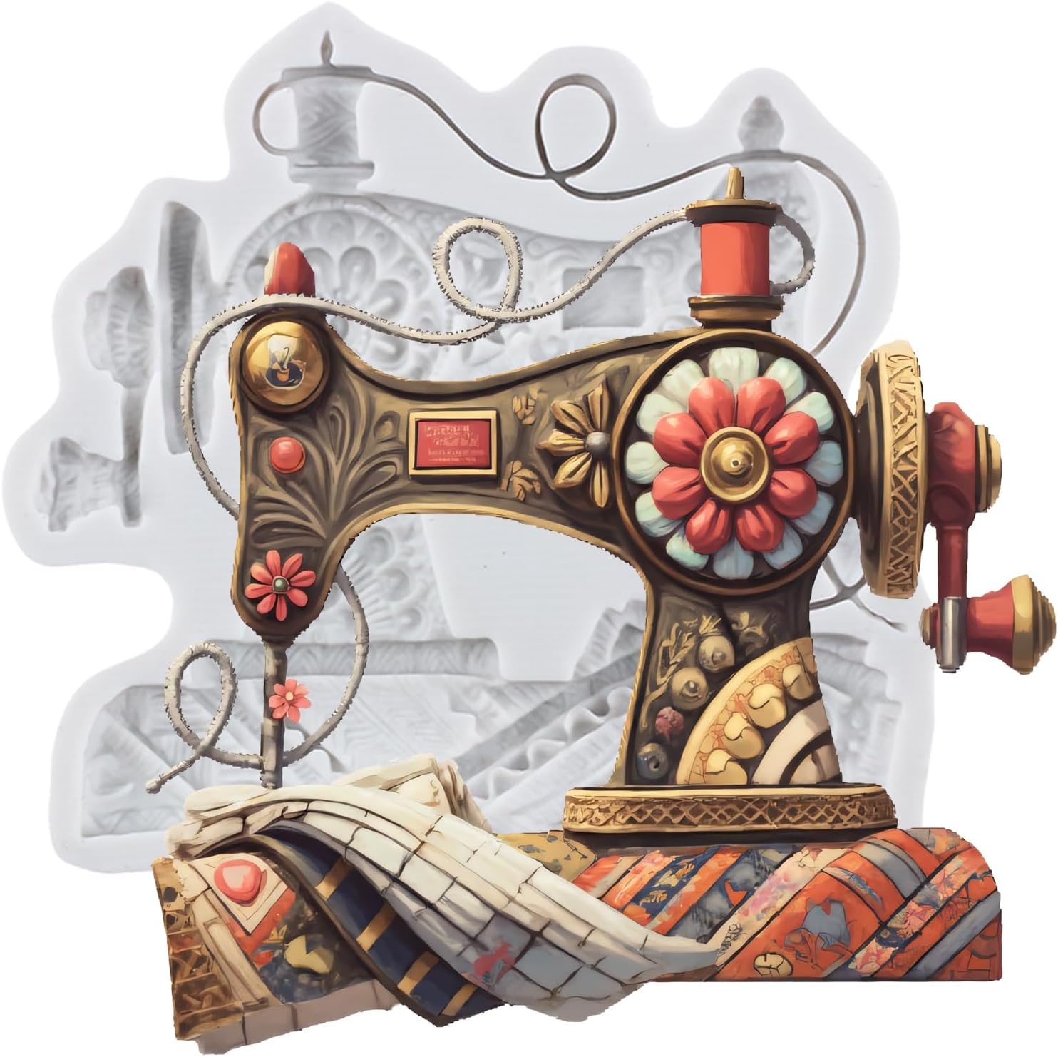 Amazon.com: TAOXIBEI 3D Sewing Machine Polymer Clay Mold Sewing Machine ...