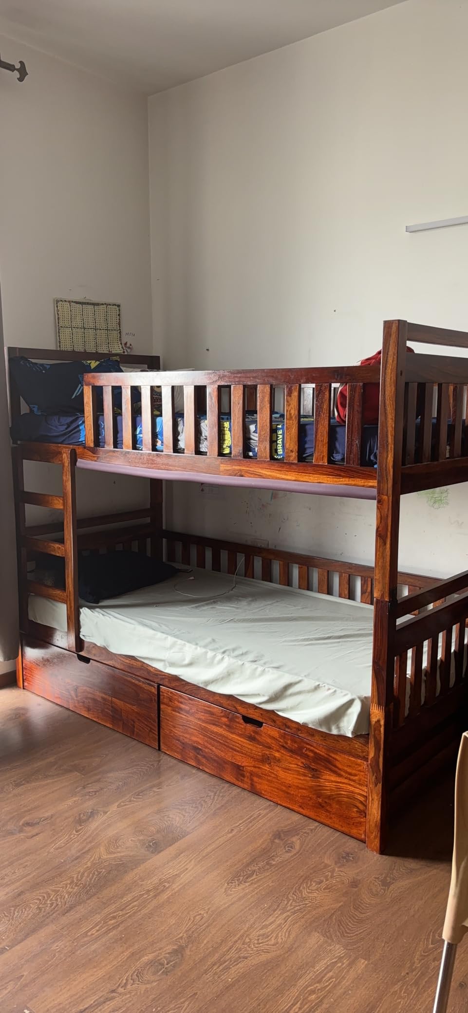 MAMTA Decoration Sheesham Wood Bunk Bed with 2 Drawer Storage Solid ...