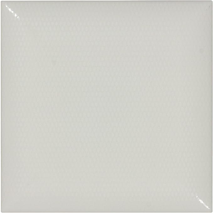 Classic 6X6 Pillowed White Glazed Ceramic Mosaic Tile Kitchen ...