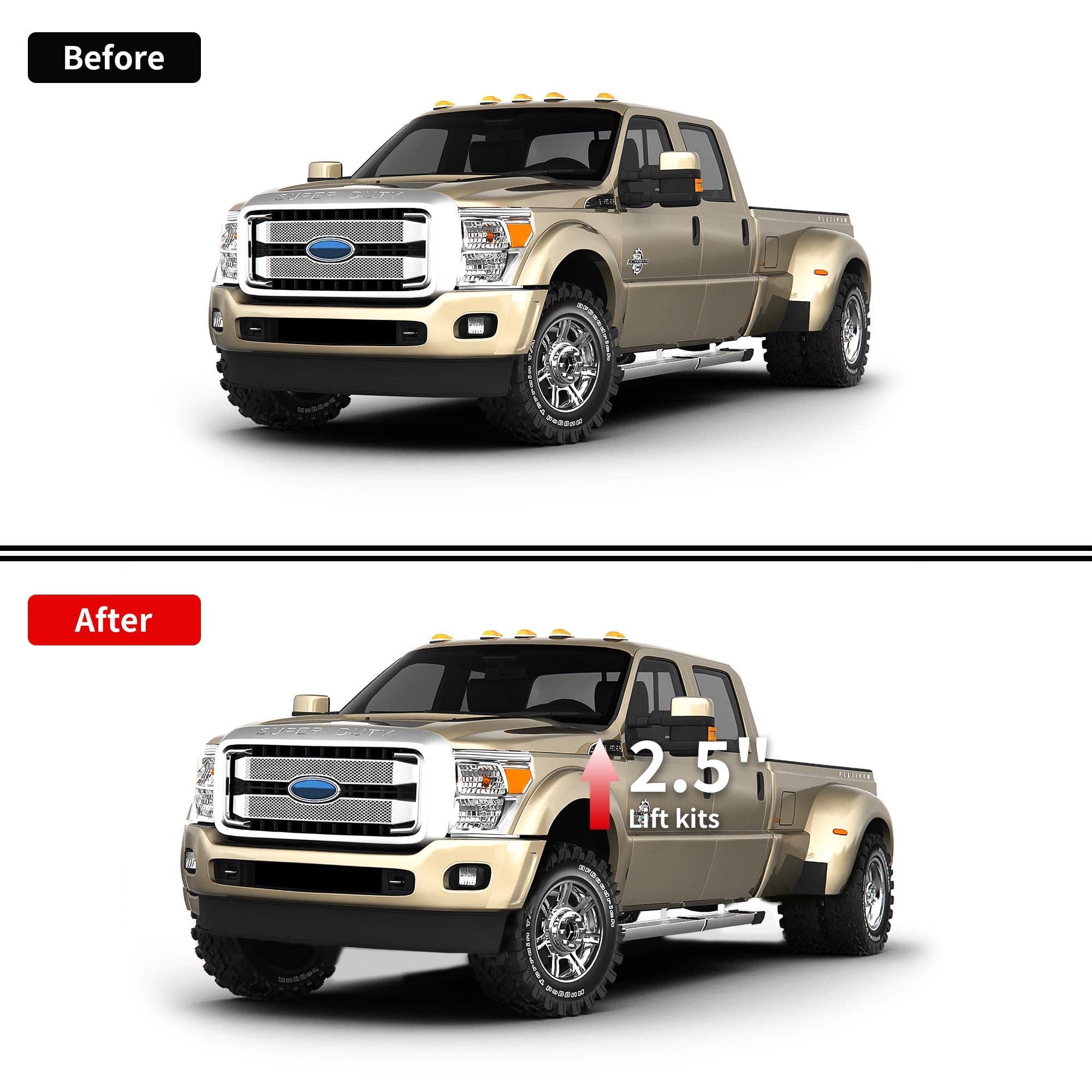 Leveling Kit 2.5'' for 2011-2023 F250/F350/F450 with Track Bar ...