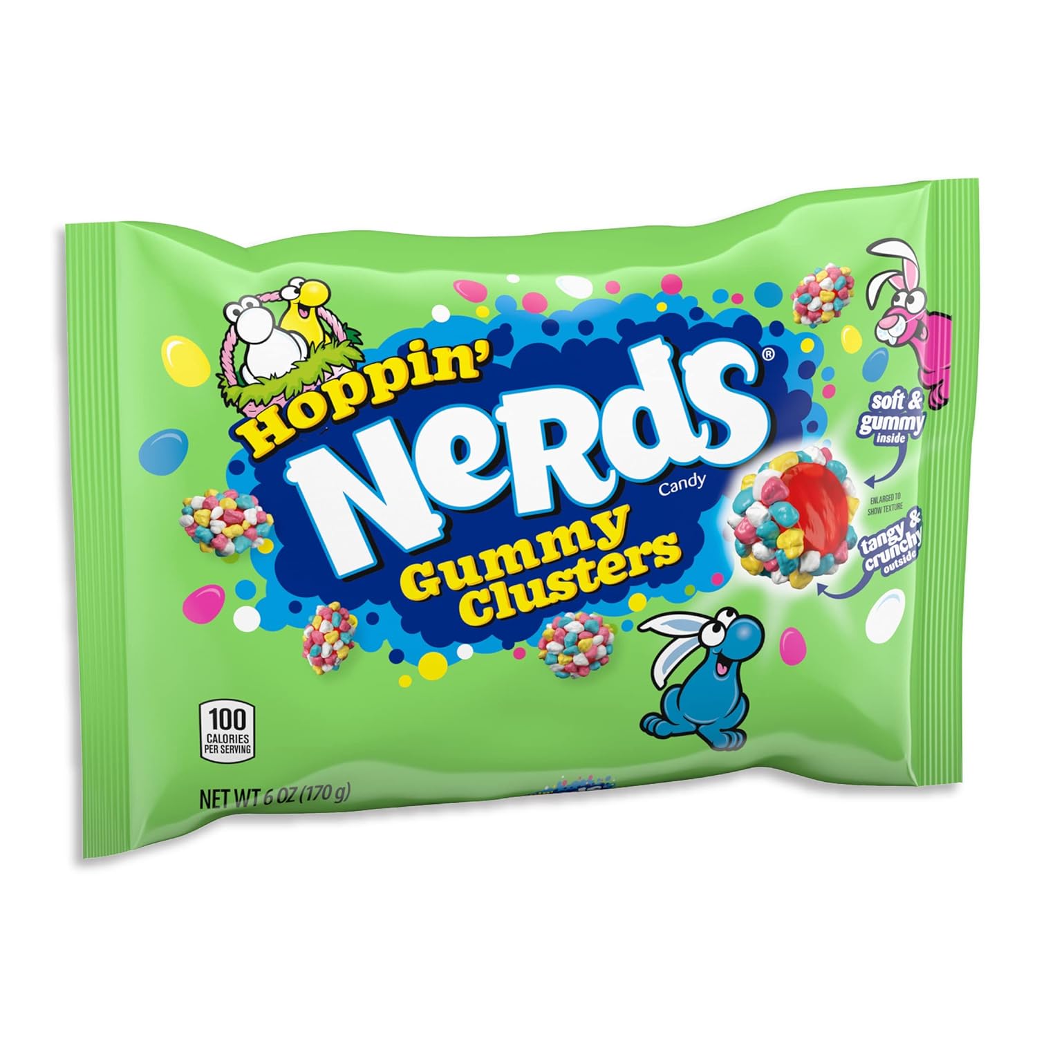 Amazon.com : Nerds Hoppin' Gummy Clusters, Easter Candy, Easter Basket ...