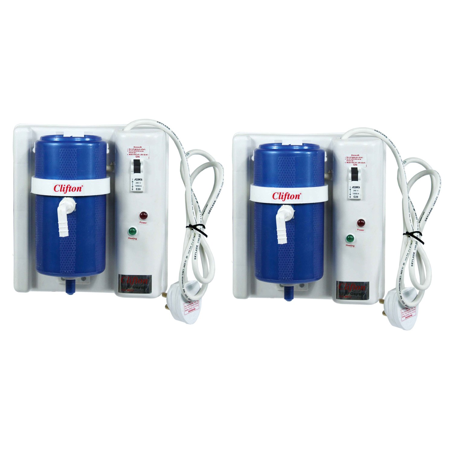 Clifton Portable Geyser Combo of 2 Portable Instant Water Heater Geyser ...