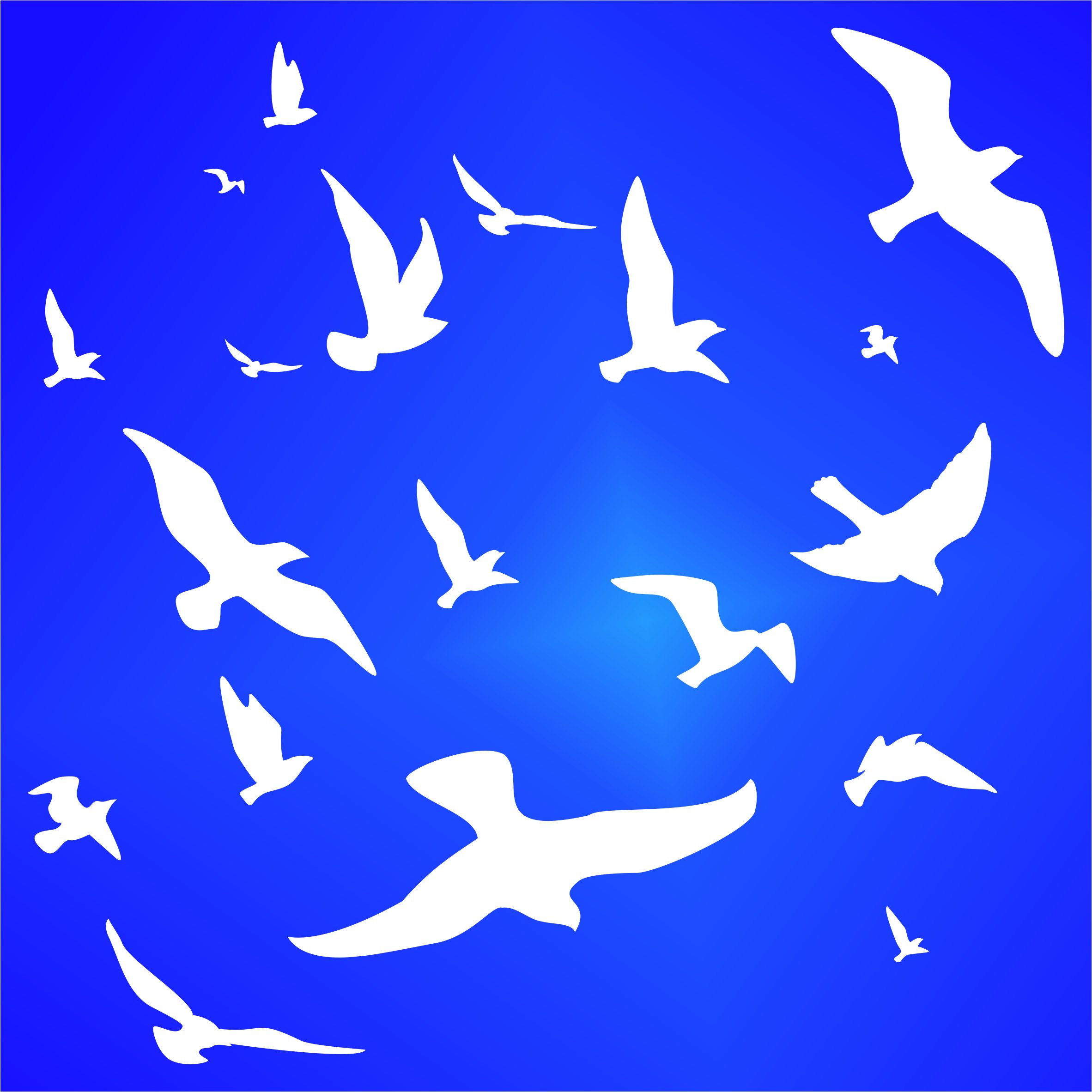 Bird Flock Stencil