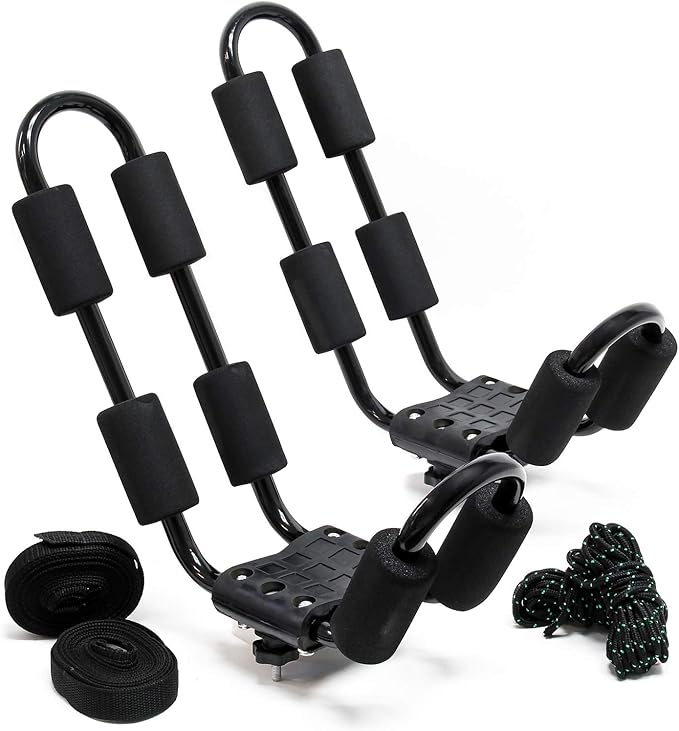 WilTec 2X Soportes Techo para Kayaks lanchas canoas Portakayaks baca ...