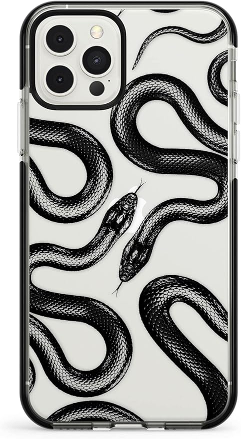 Snakes Black Impact Impact Phone Case for iPhone 12 Pro Max ...