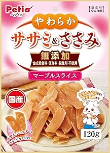 Amazon.co.jp: ペティオ (Petio) やわらかササミ&ささみ 無添加 マーブルスライス 120g : ペット用品