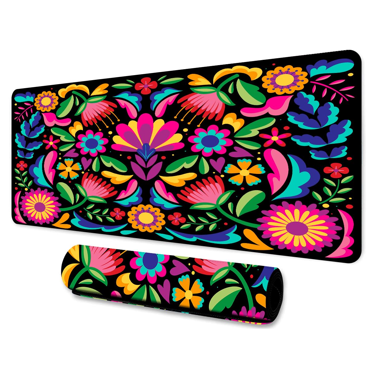 Amazon.com: LshyMn Mexican Flower Large Mousepad 31.5x11.8 Inches ...