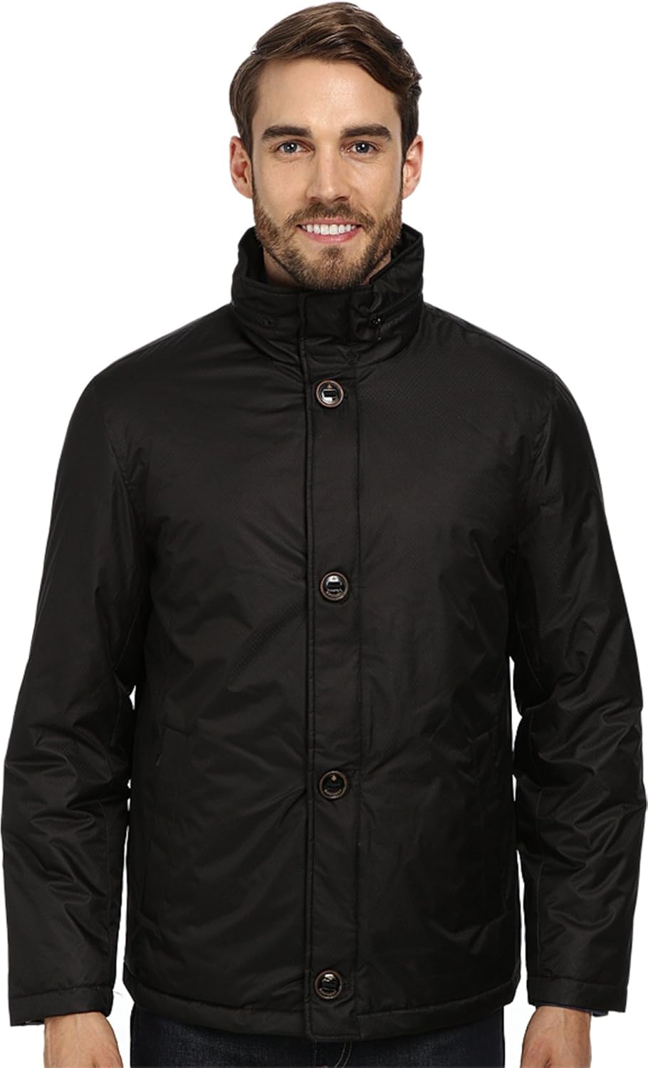 Rainforest Men's Waterproof Breathable Jacquard Bomber Jacket, Black, X ...