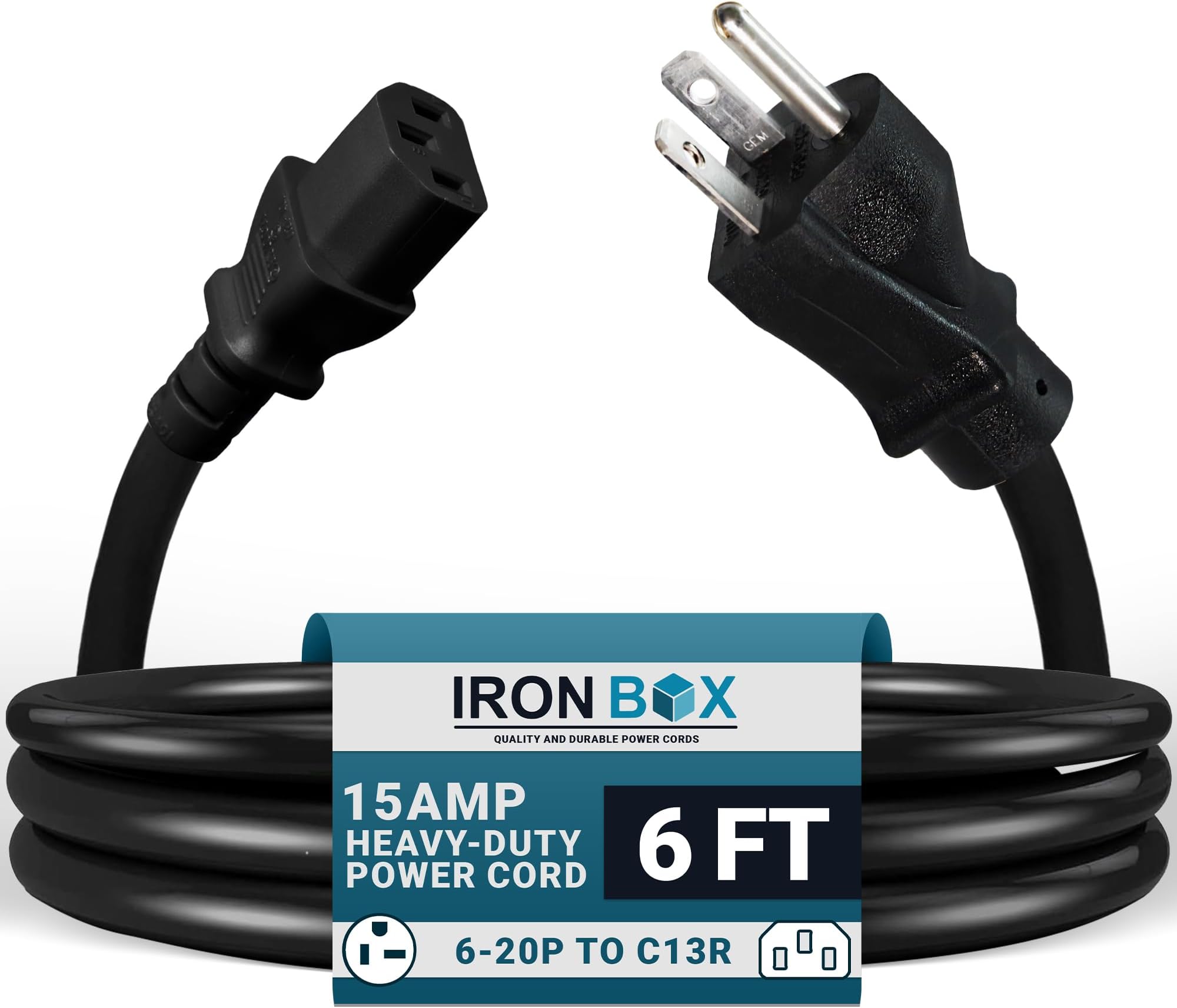 Amazon.com: IronBox Electric - NEMA 6-20P Plug to IEC C13 Power Cord ...