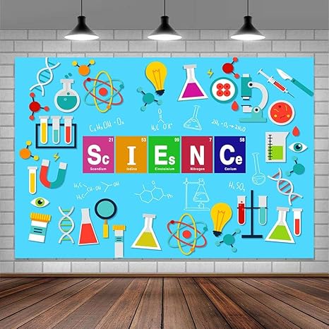 Amazon.com : 10X8ft Science Party Photo Backdrop Decorations Birthday ...