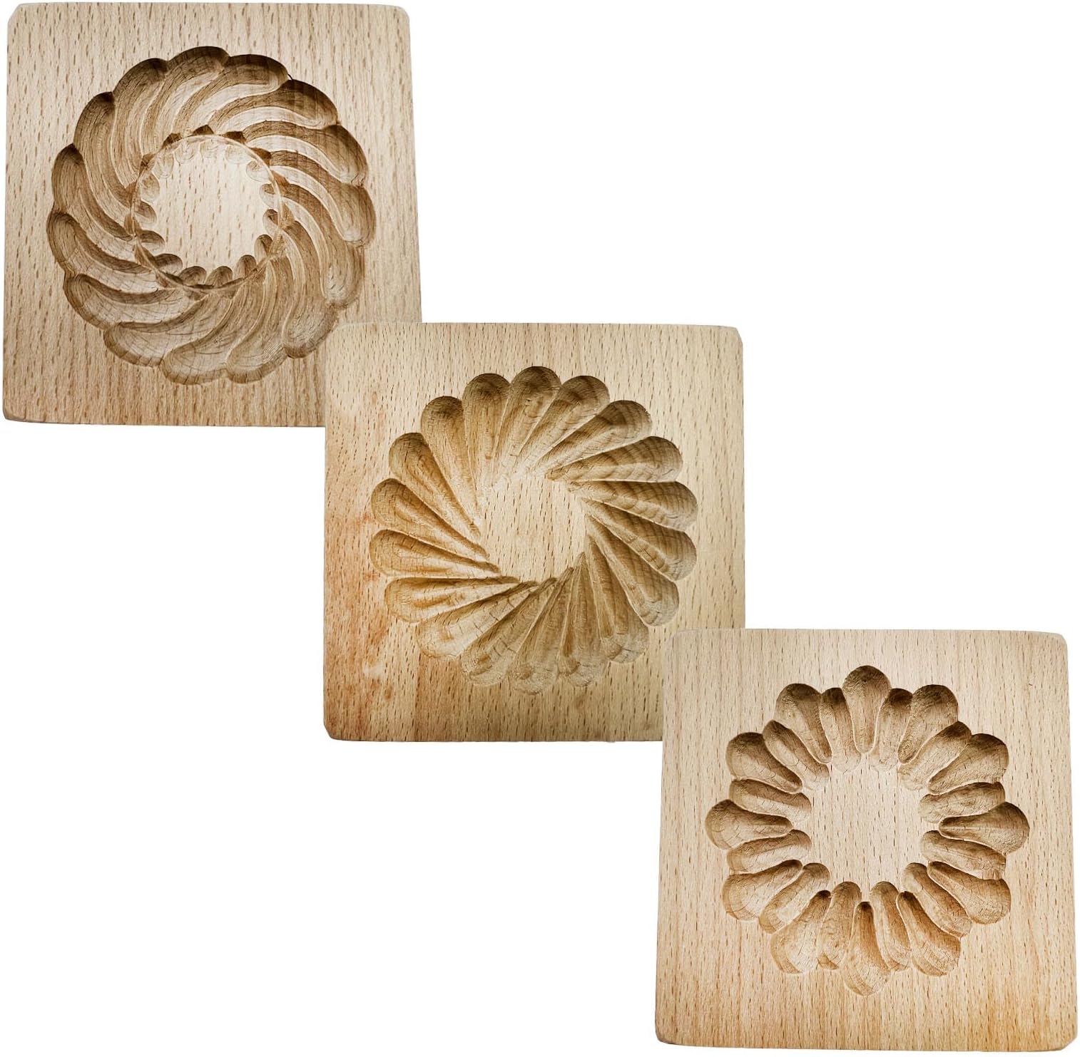Amazon.com: Wooden Cookie Biscuit Mold, 3D Baking Mold, Embossing Craft ...
