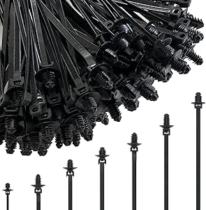 Amazon.com: 70Pcs Cable Ties Push Mount Nylon Zipper Clips Zip Ties ...