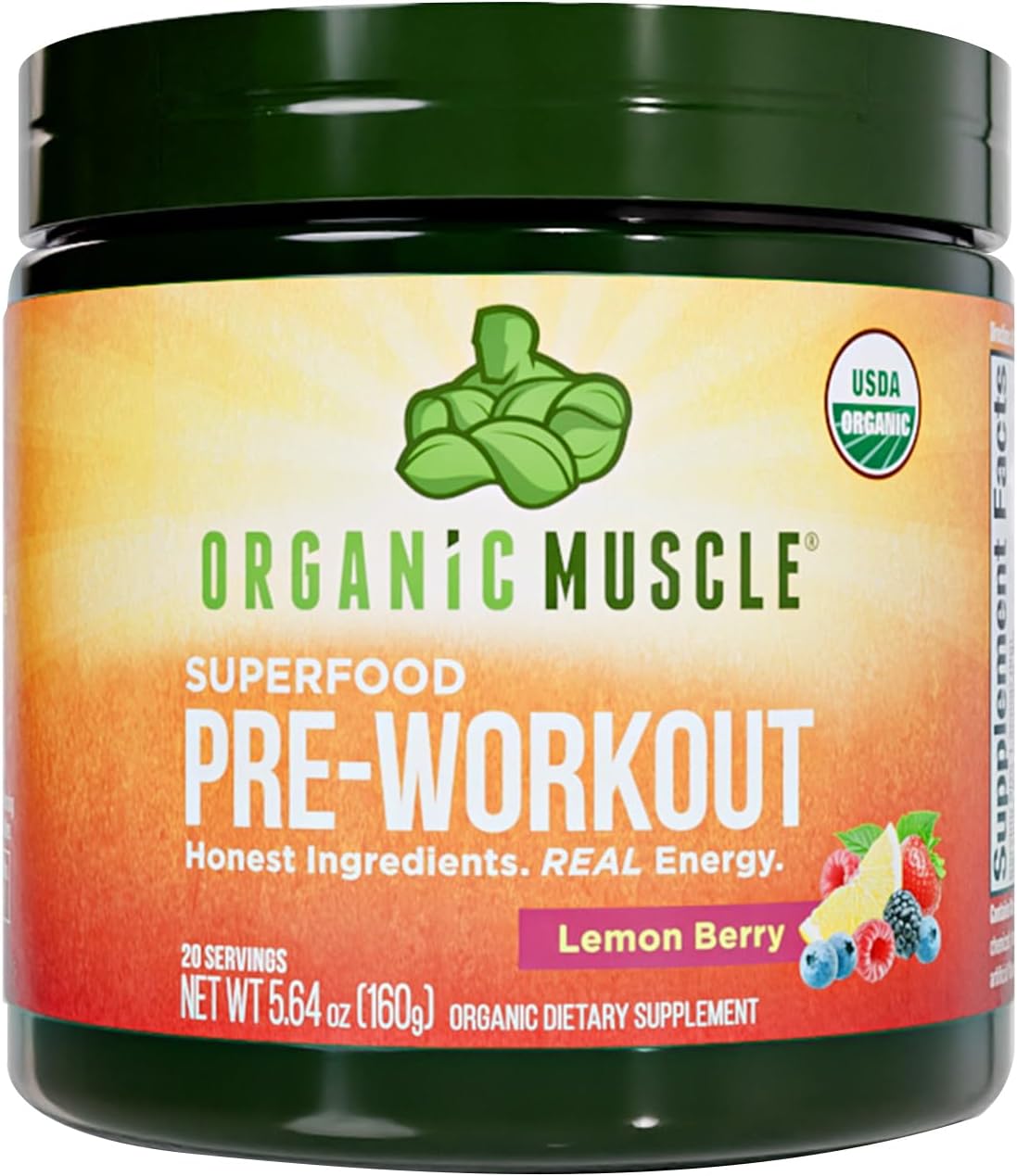 Amazon.com: USDA Organic Pre-Workout Powder, Lemon Berry | Clean Energy ...