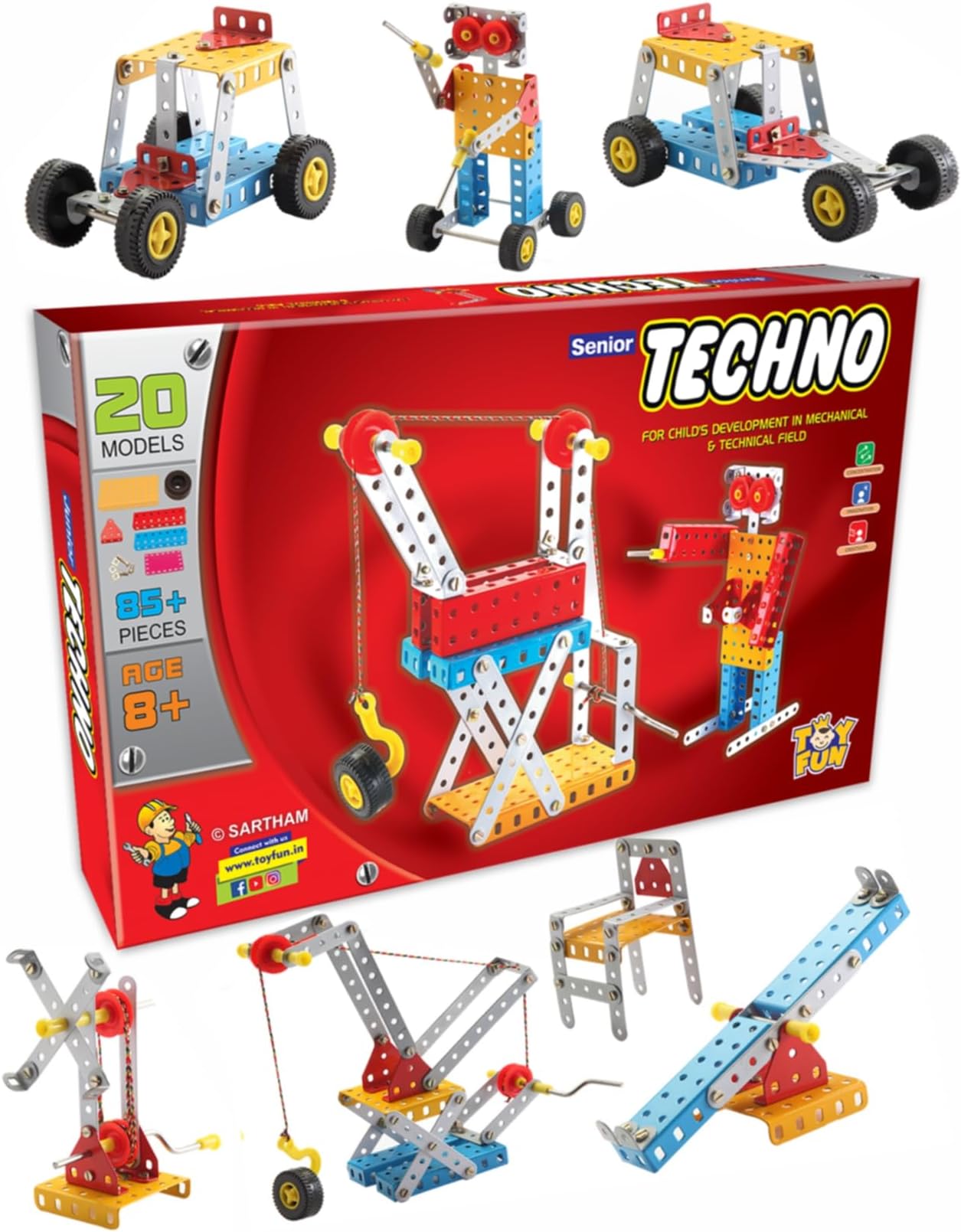Mechanix-5, STEM Educational Toy, Building and Construction Set for ...