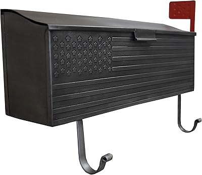 YOOBOX Mailbox Wall Mount with Red Flag, Large Capacity Mailbox for ...