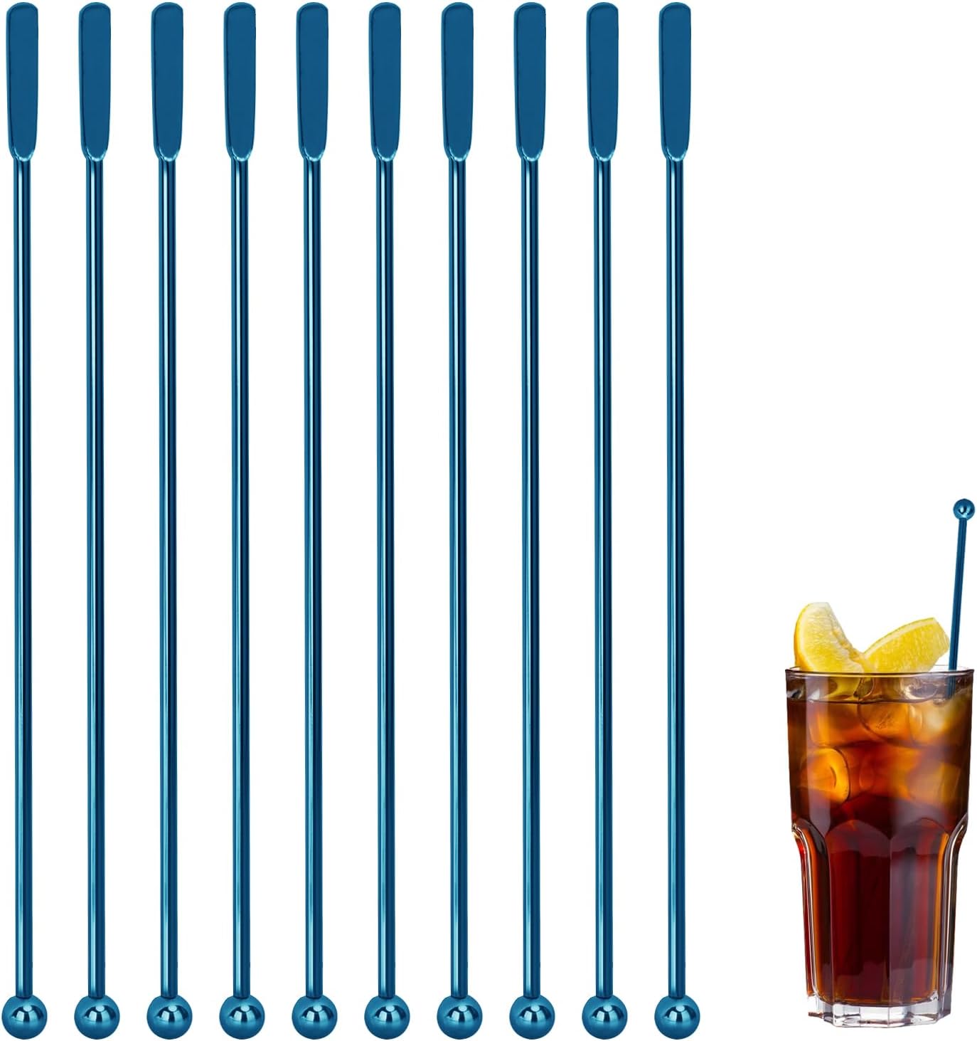 Amazon.com: 10 Pcs 7.2-inch Cocktail Paddle Drink Stirrers Stainless ...