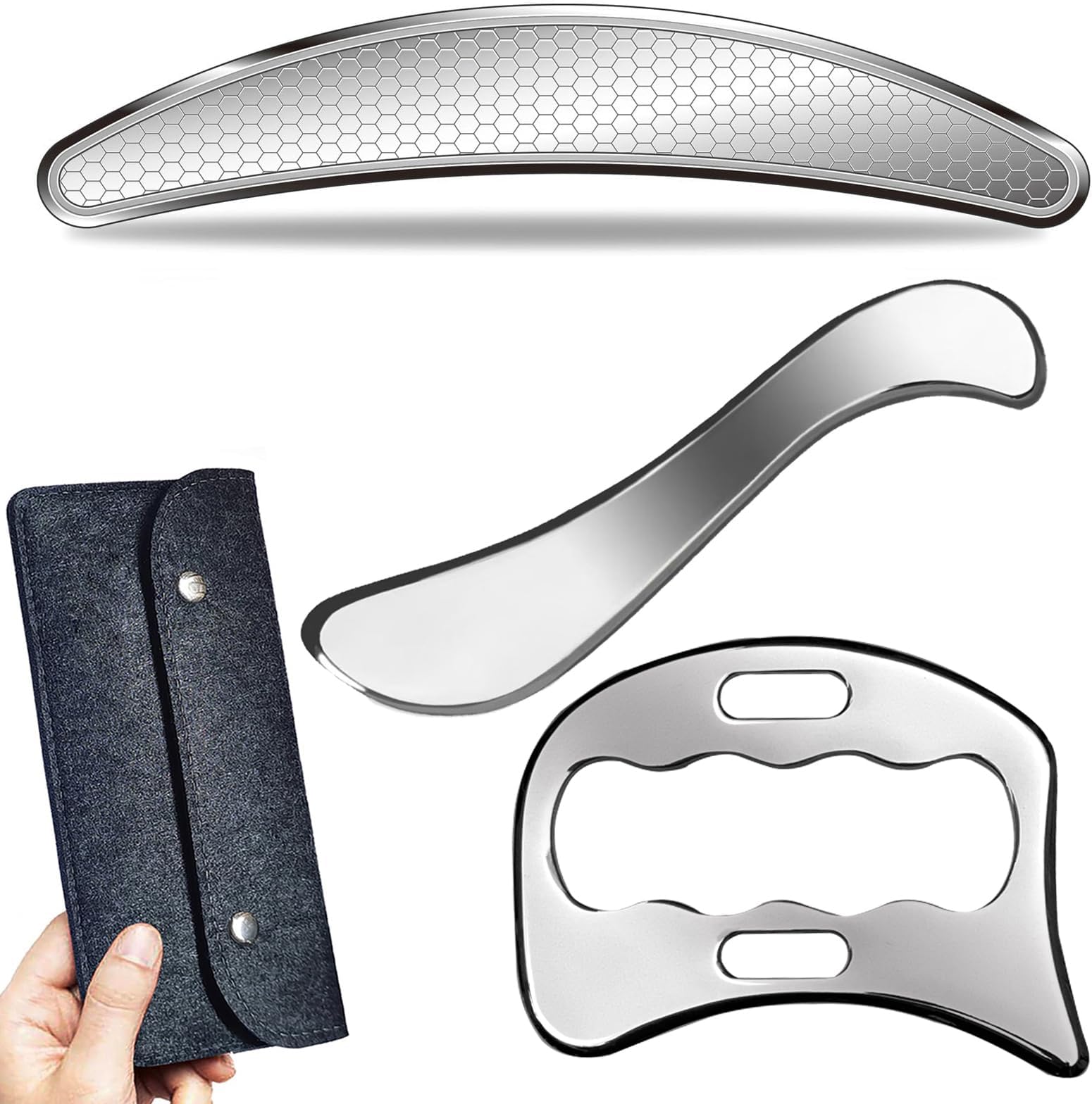 Amazon.com: GYX COELE 4 in 1 Stainless Steel Gua Sha Muscle Scraper ...