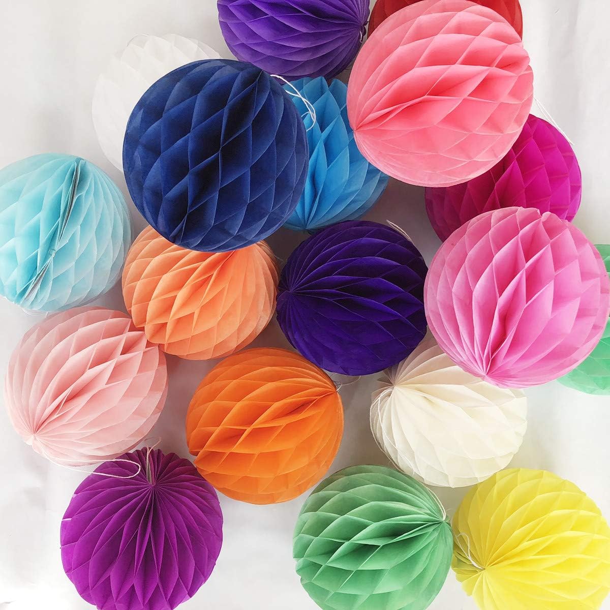 Avoseta 20 Colorful Paper Pom Poms for Birthdays, Parties and Event ...