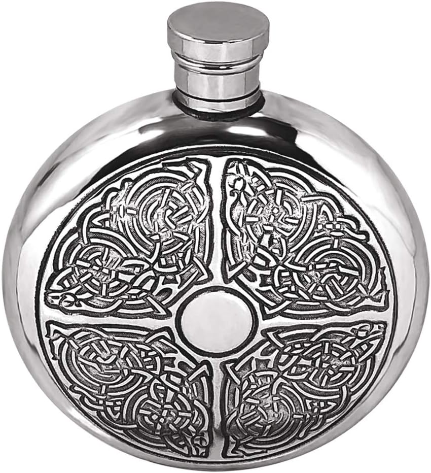 English Pewter Company CEL176 Flasque celte Ronde 177 ML : Amazon.fr ...
