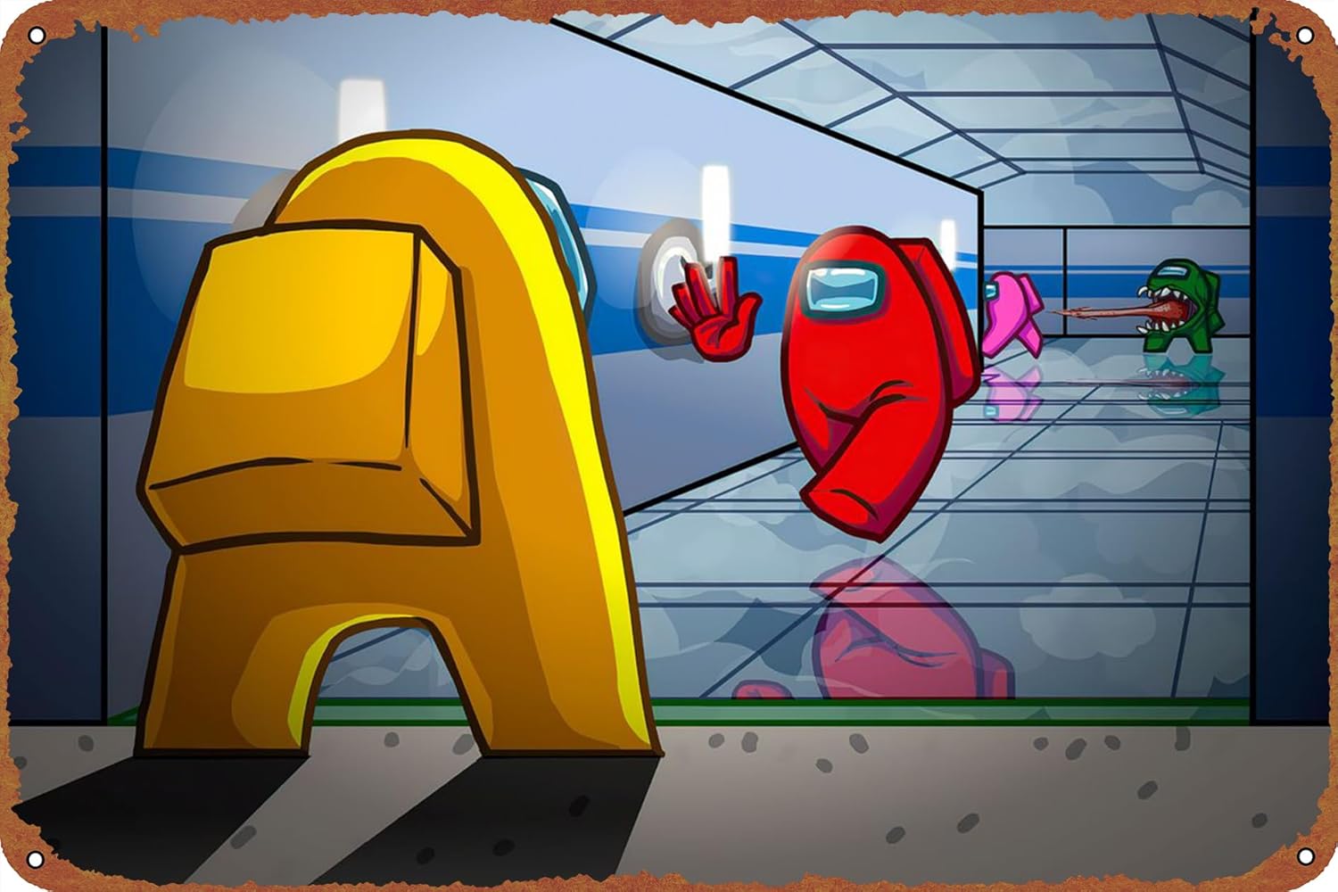 Amazon.com : Among Us See Impostor Poster Video Game Tin Metal Sign ...