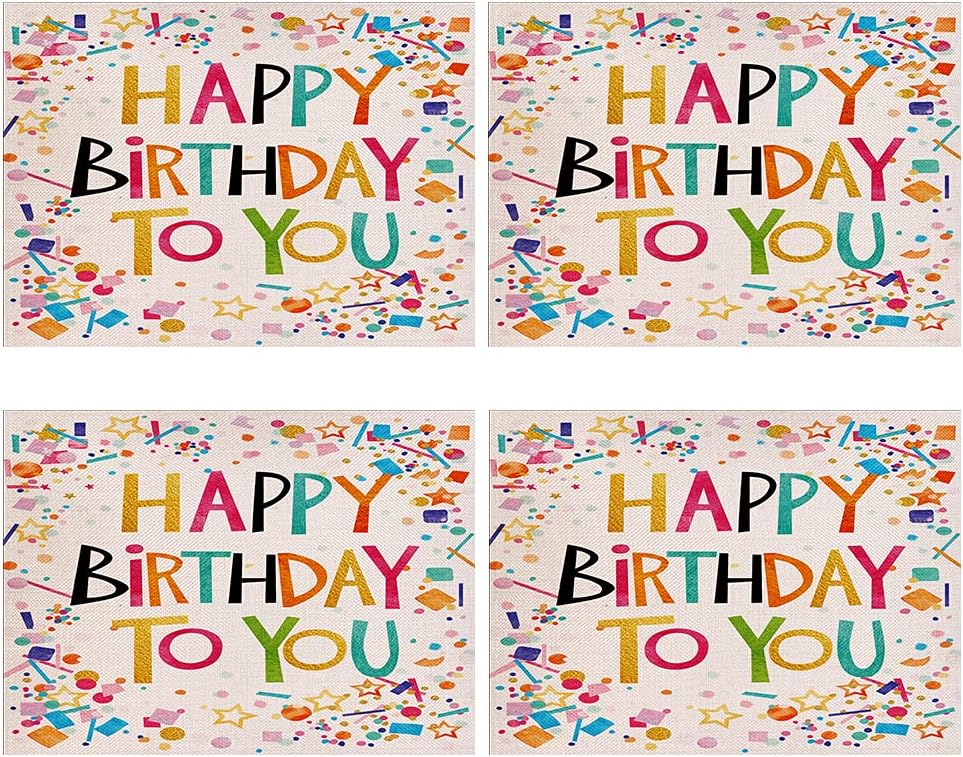 Amazon.com: Happy Birthday Paper Placemats 50 Per Pack : Home & Kitchen