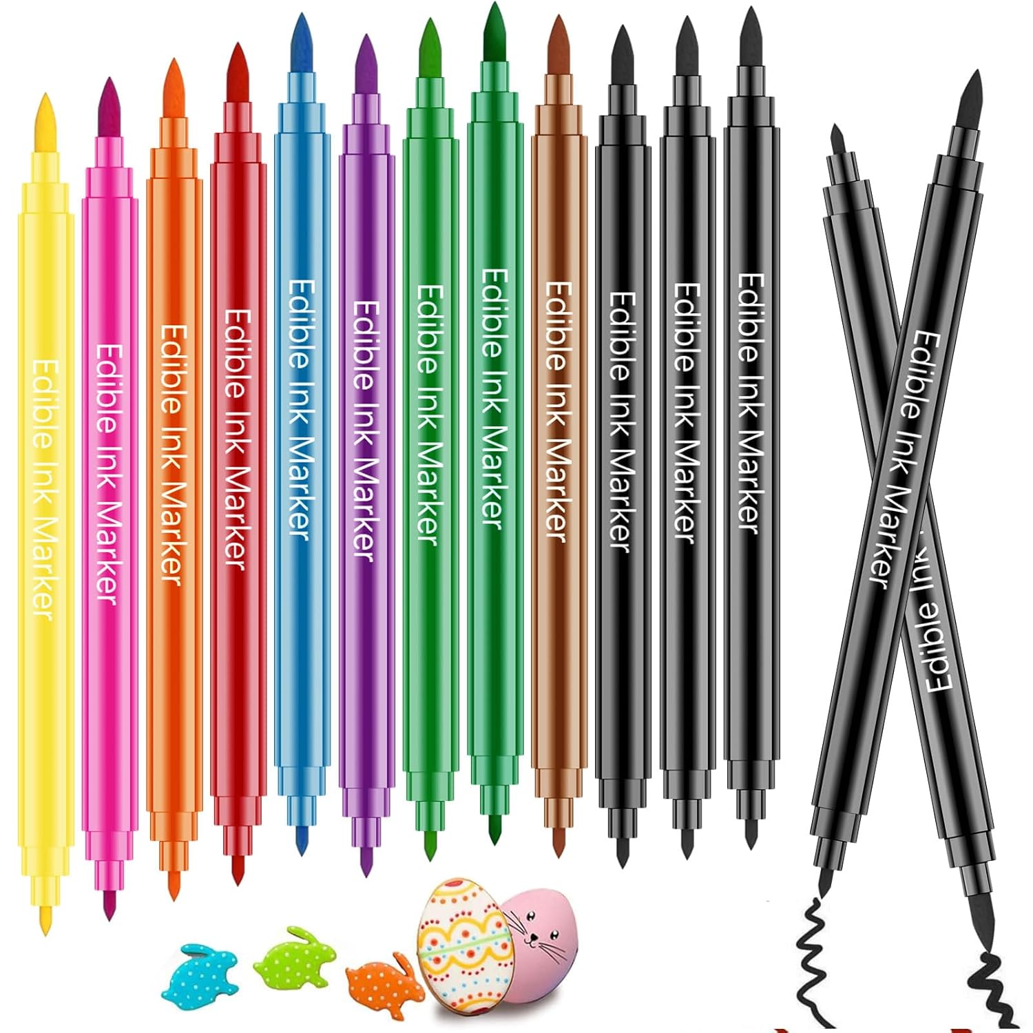 Amazon.com : Edible Markers for Cookie Decorating- 12PCS Edible Marker ...