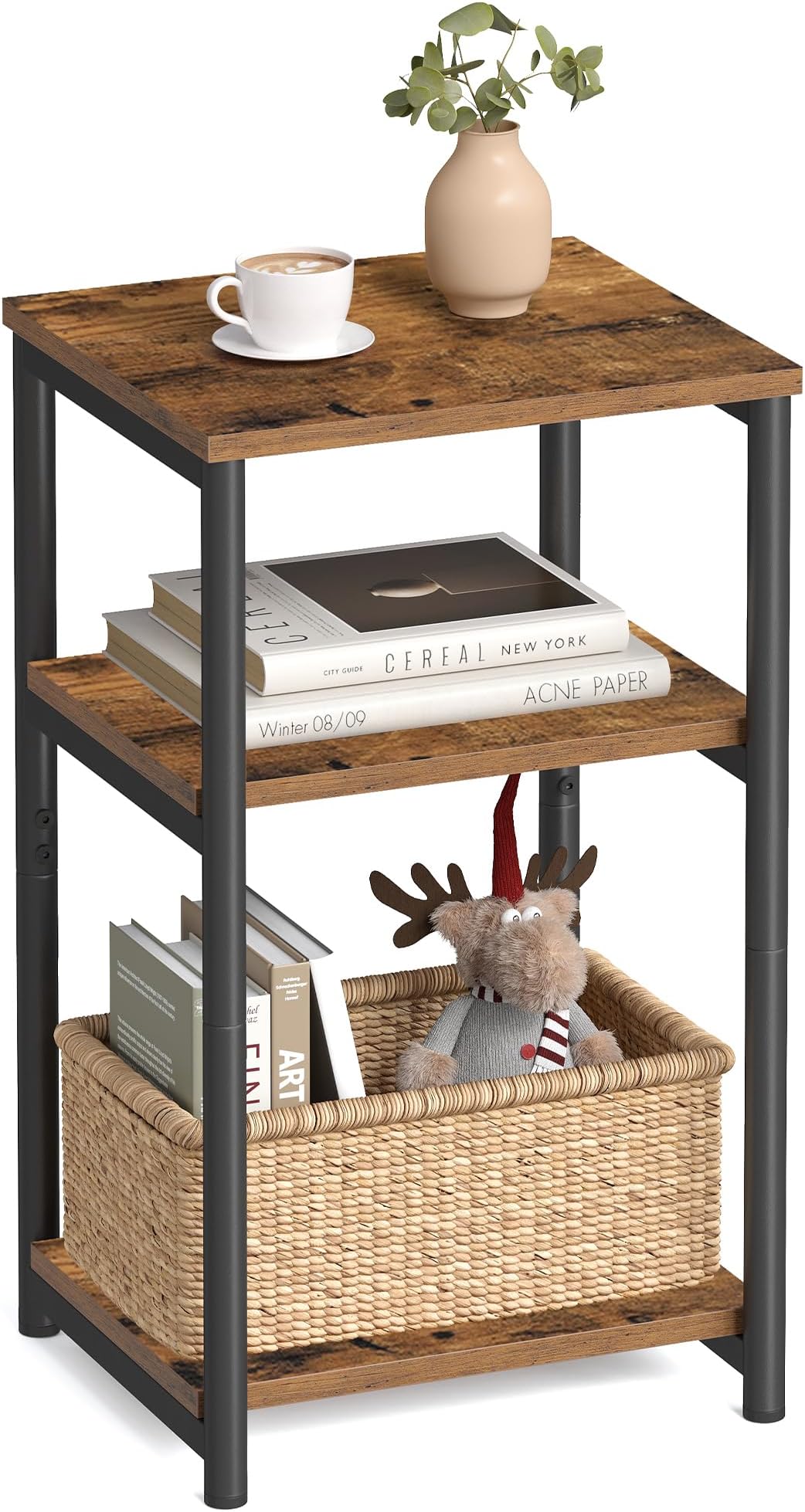 Amazon.com: Small Corner Table for Living Room - Triangle End Table ...