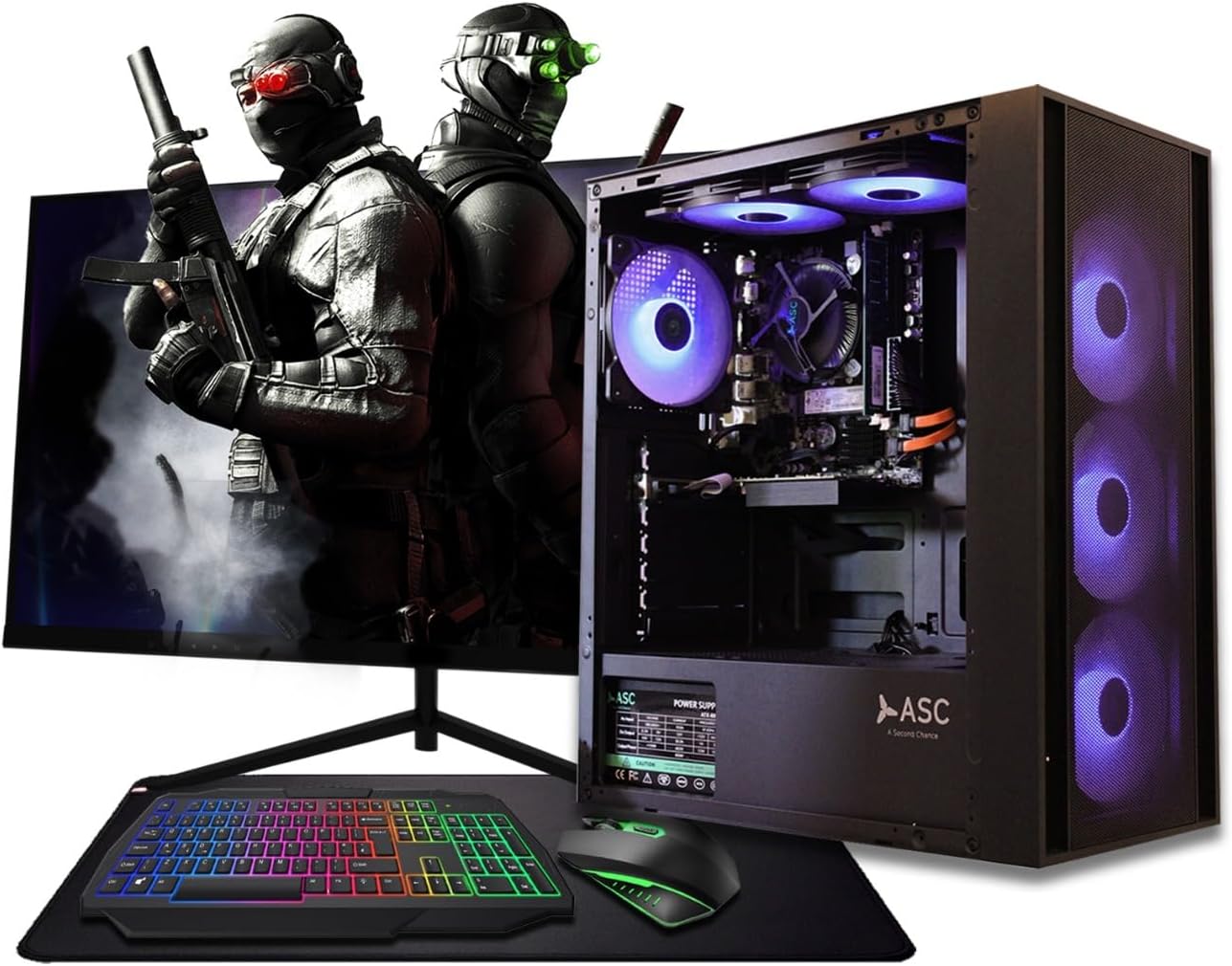 ASC TECHNOLOGY Gaming PC Desktop Computer Bundle, i7-3770 3.90GHz, 16GB ...
