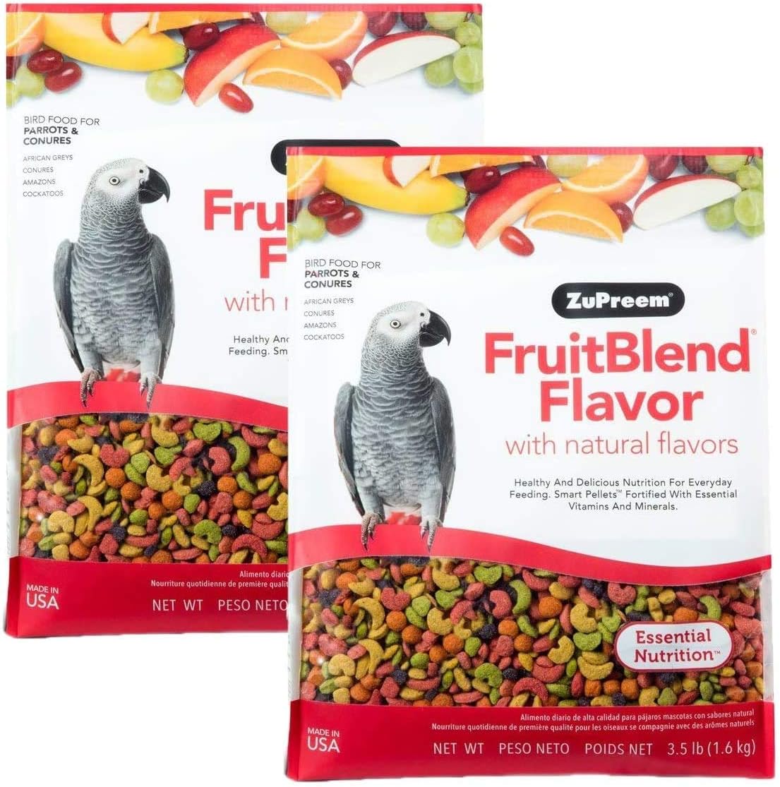 Amazon.com : ZuPreem FruitBlend Flavor Pellets Bird Food for Parrots ...