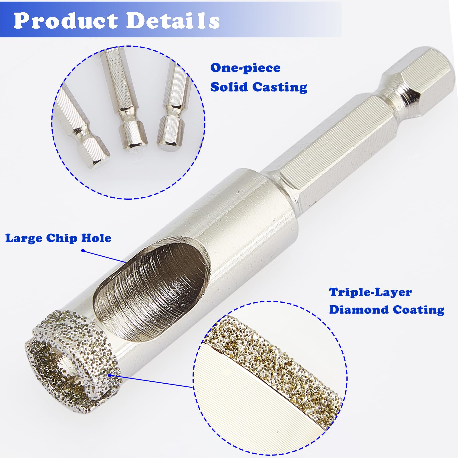 Snapklik.com : DaduoRi 1/4 Inch Diamond Hole Saw, Wet Use, 1/4" Diamond ...