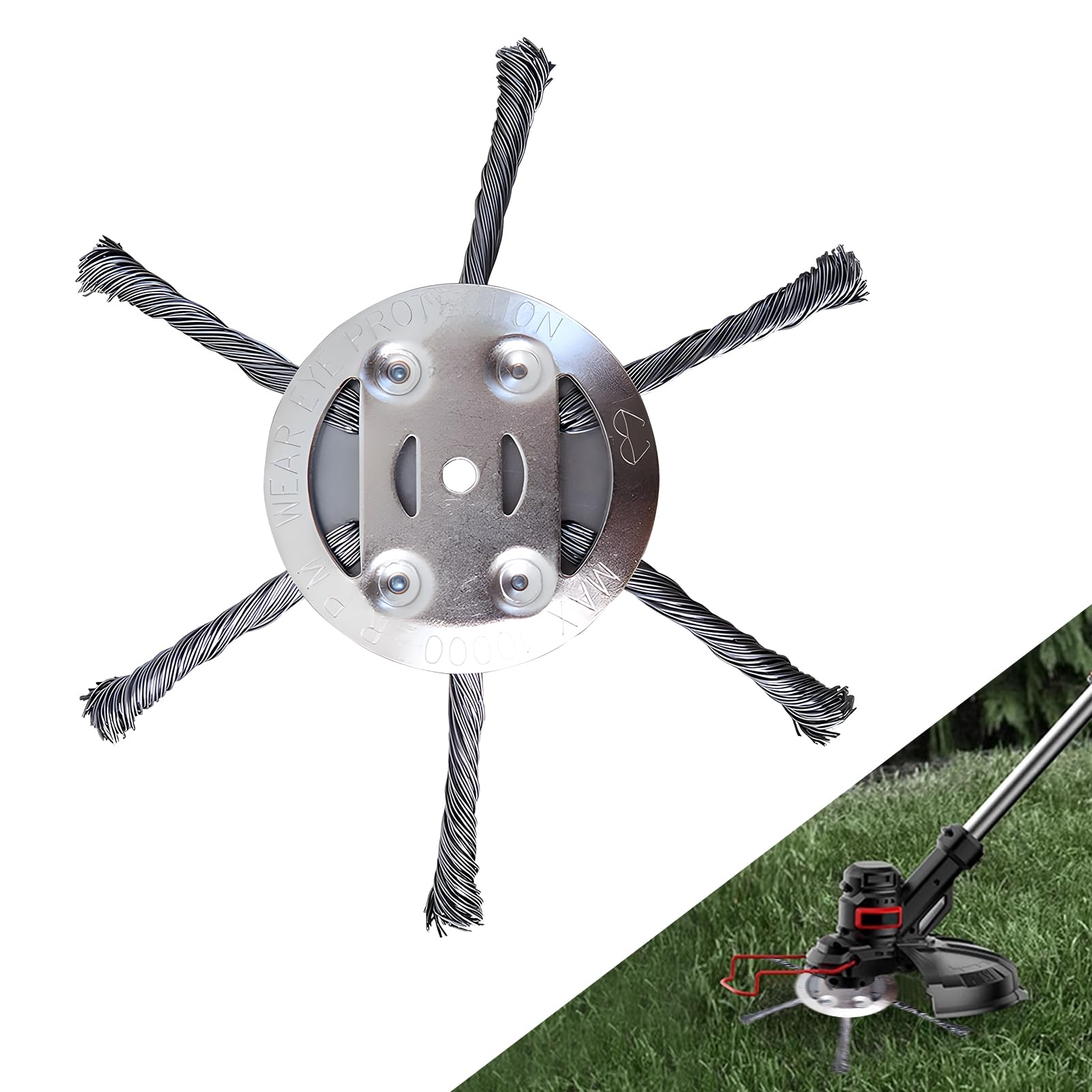 Rasentrimmer Fräskopf, Stahldraht Freischneider Trimmer Kopf, Gras ...