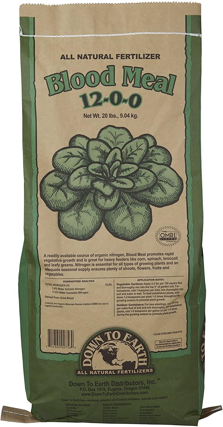 Amazon.com : Down To Earth Blood Meal Natural Fertilizer 12-0-0 OMRI ...