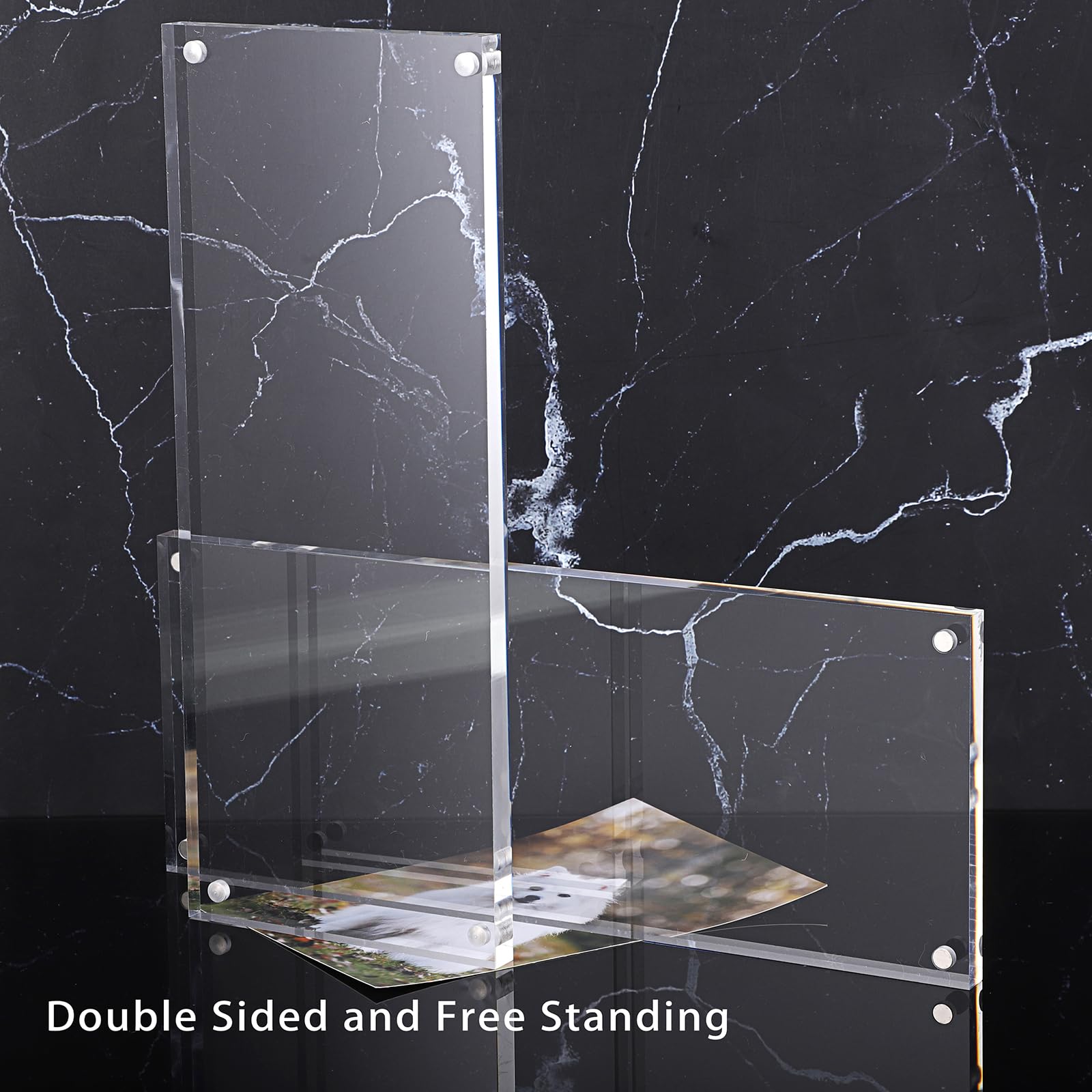 Snapklik.com : JUXYES Clear Acrylic Business License Frame Magnetic ...