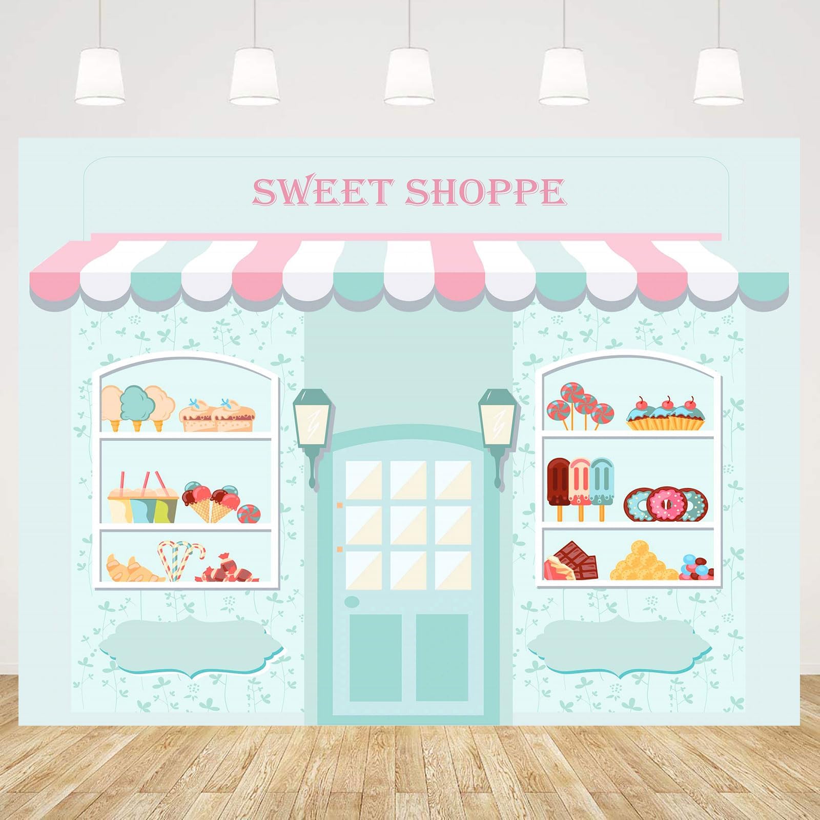 Amazon.com : Mocsicka Sweet Shoppe Backdrop 7x5ft Dessert Parlor for ...