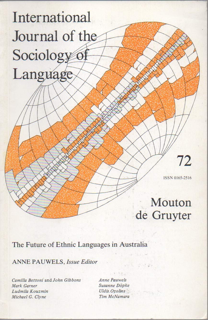 International Journal of the Sociology of Language (IJSL), no. 72 ...