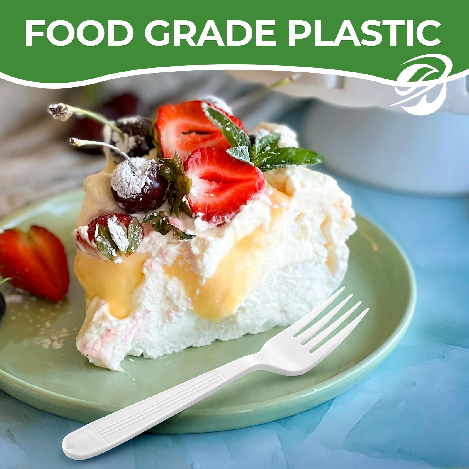 Snapklik.com : Biocean Plastic Forks 1000 Count Extra Heavy Duty ...