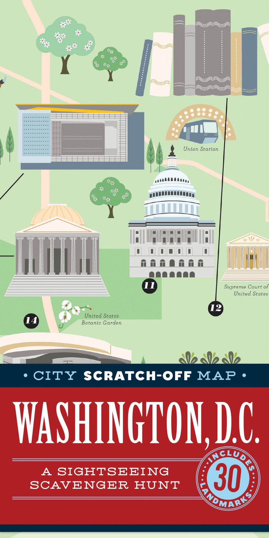 City Scratch-Off Map: Washington, D.C.: A Sightseeing Scavenger Hunt ...