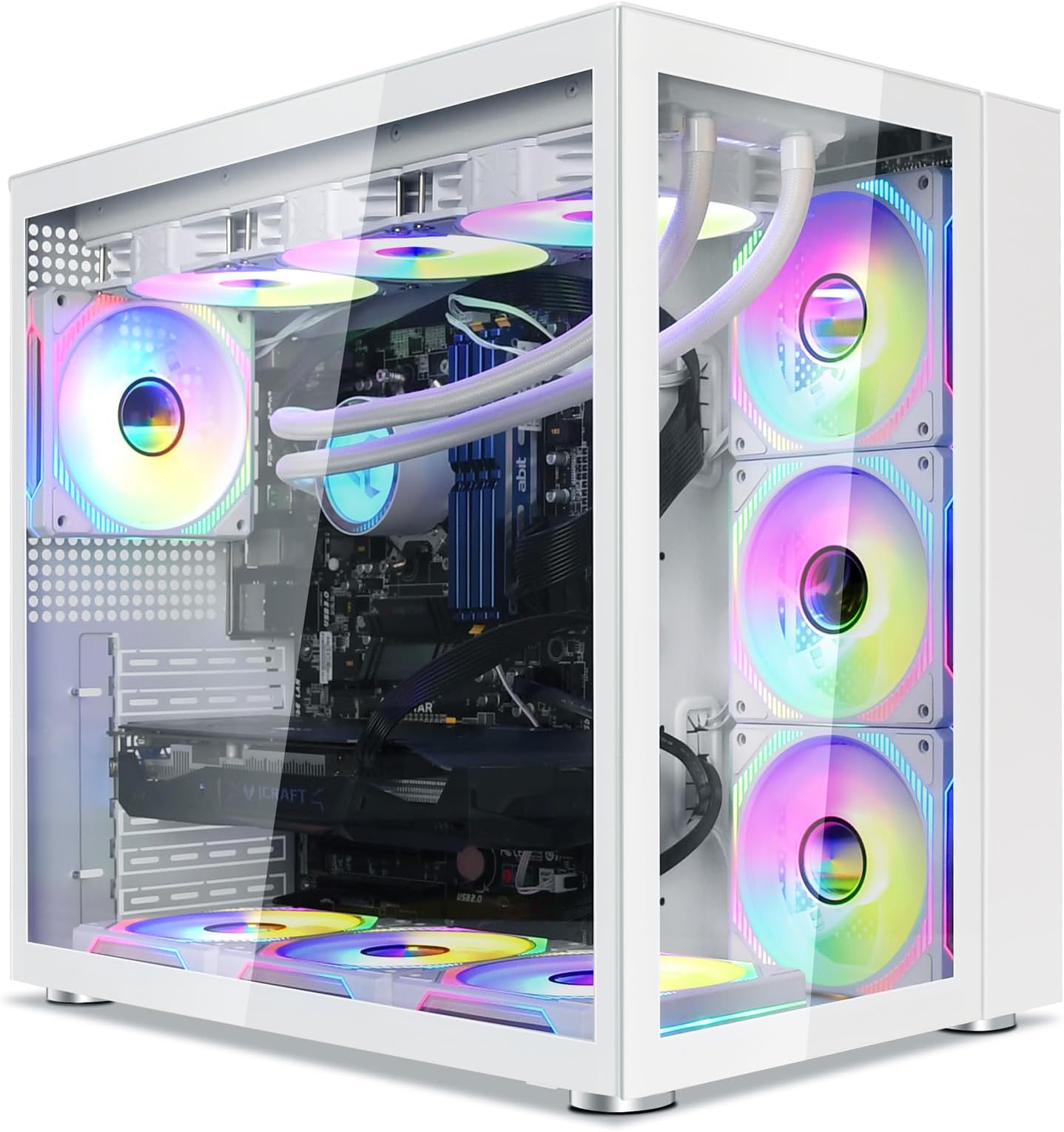 Amazon.com: KEDIERS Mech PC Case - ATX Tower Gaming Computer Case with ...