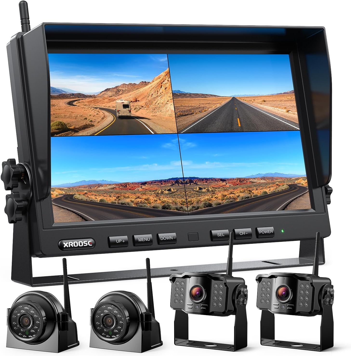 Amazon.com: Wireless Backup Camera System, 7'' 1080P DVR Quad Split ...